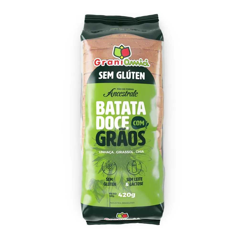 Pão de Forma Batata Doce c/ Grãos - Bambini Food